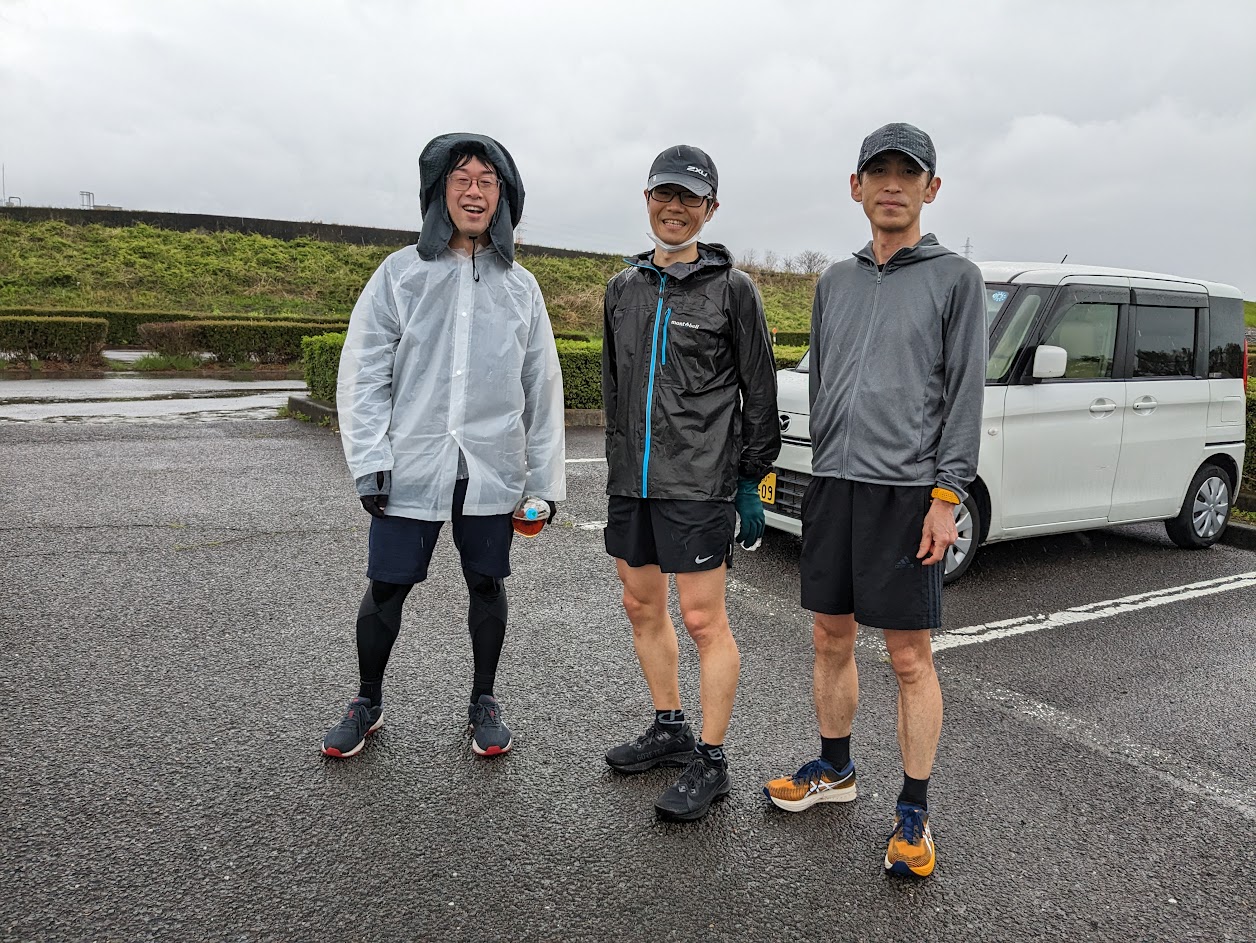 雨の中RUN友と練習｜アラカンランナーのグランドスラムチャレンジ日記